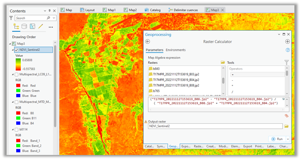 Calculating NDVI in ArcGIS Pro - GIS Tuto