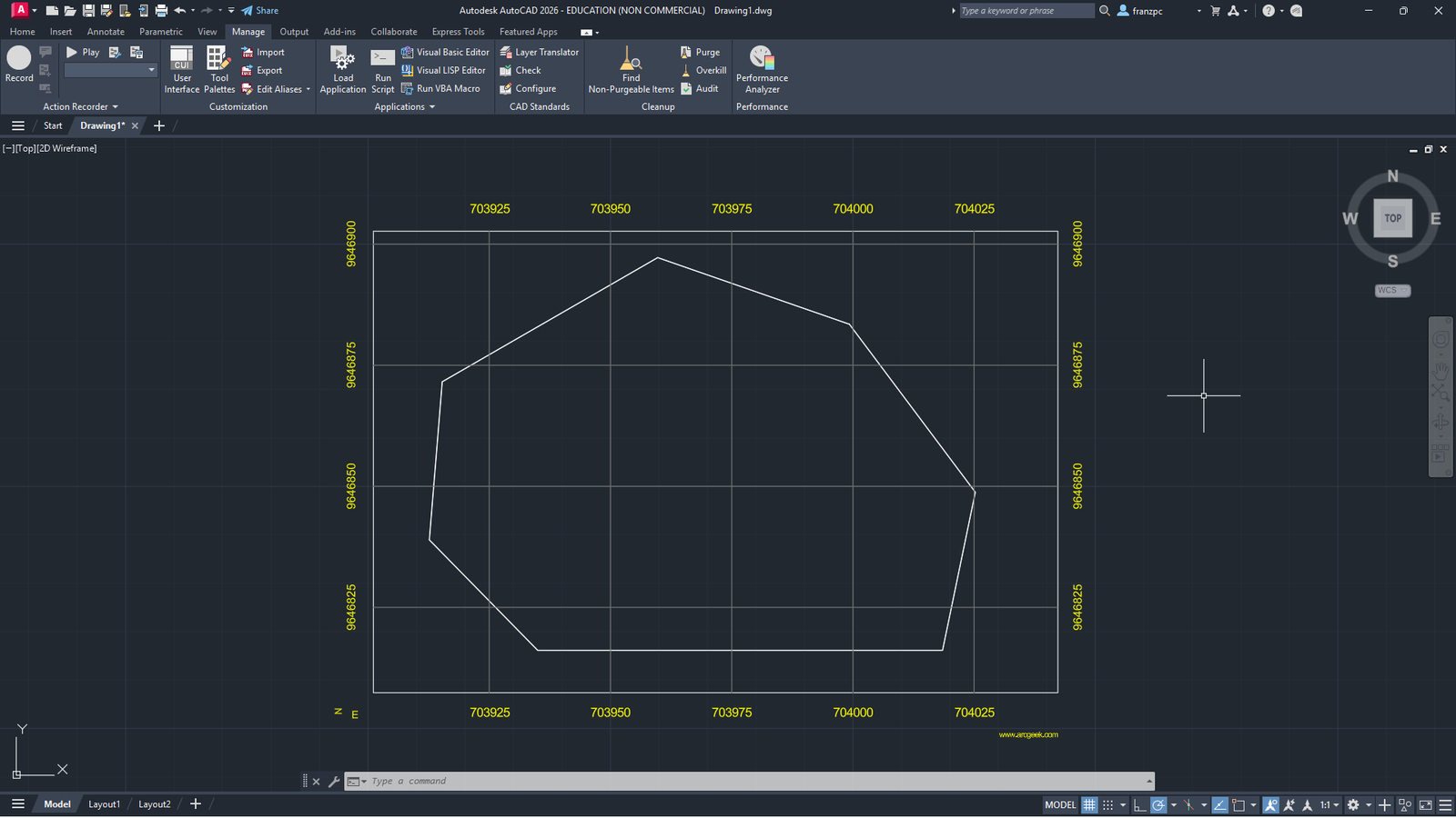 UTM Coordinate Grid Generator for AutoCAD - GIS Tuto